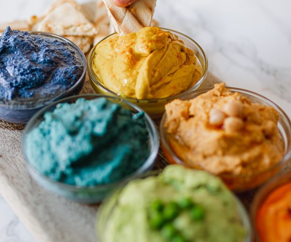 Rainbow Hummus Dip (All Natural) | Vega Recepten