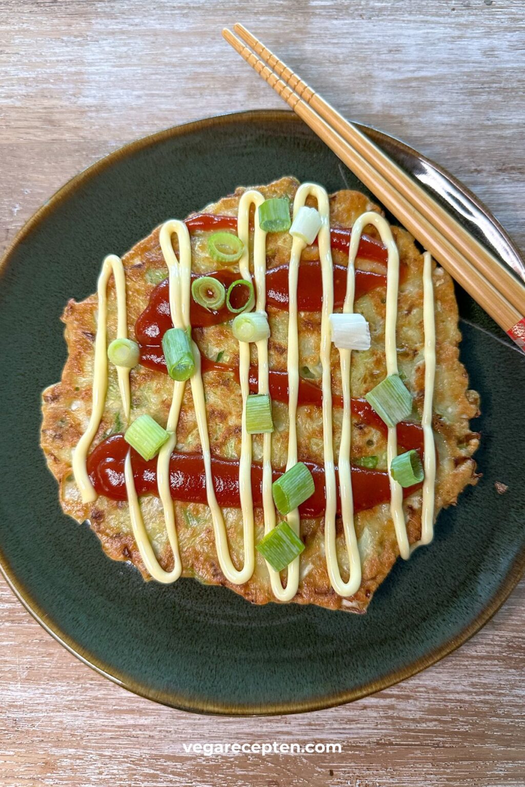 Vegetarian Okonomiyaki Recipe : Japanese Cabbage Pancakes